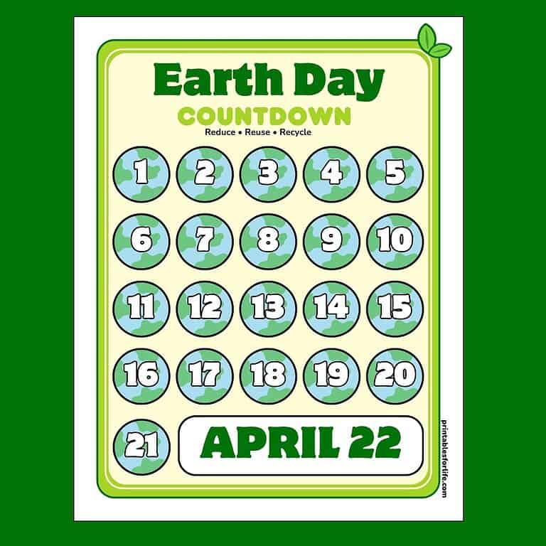 Blank Countdown Calendar Free Printable: 30-Day Countdown Sheet