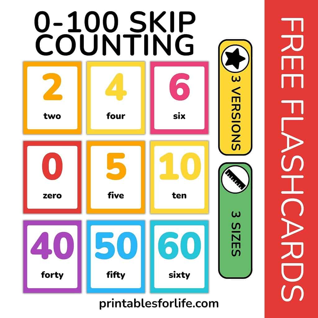 Free Printable Skip Counting Flashcards